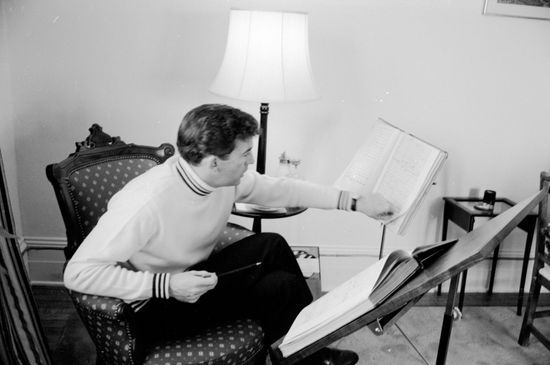 American Conductor Thomas Schippers Looking Sheet Editorial Stock Photo ...