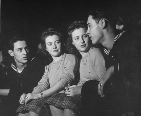 Sailors Talking Women United States 1944 Editorial Stock Photo - Stock ...