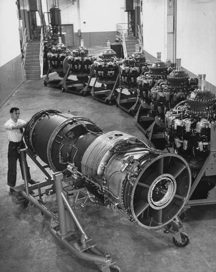 Closeup View Pratt Whitney J57 Engine Editorial Stock Photo - Stock ...