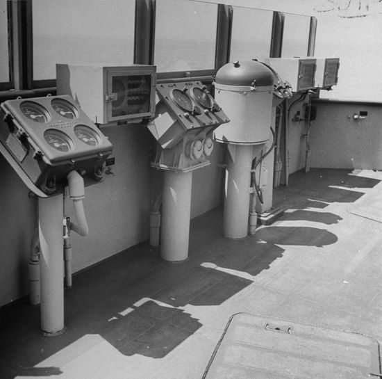 Interior View Uss Wisconsin During Shakedown Editorial Stock Photo ...