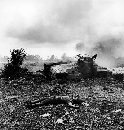 Corpse Japanese Soldier Lies Front Smoldering Editorial Stock Photo ...