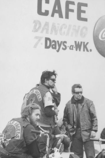 Two Hells Angels Members Standing Outside Editorial Stock Photo - Stock ...