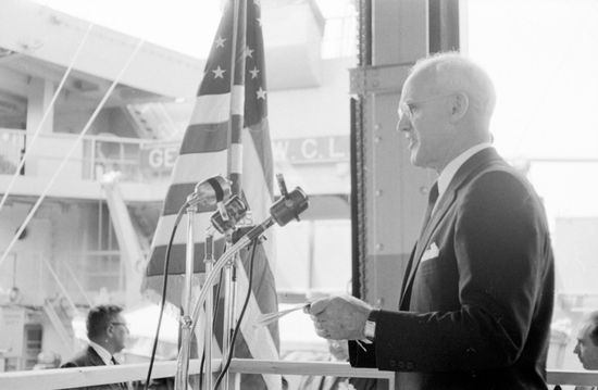 Senator Arthur V Watkins Holding Paper Editorial Stock Photo - Stock ...