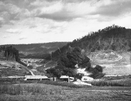 Bridge Exploding By United States Air Editorial Stock Photo - Stock ...