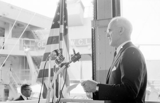 Senator Arthur V Watkins Holding Paper Editorial Stock Photo - Stock ...