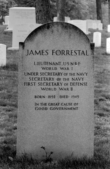 Picture Gravestone Lieutenant James Forrestal Arlington Editorial Stock ...