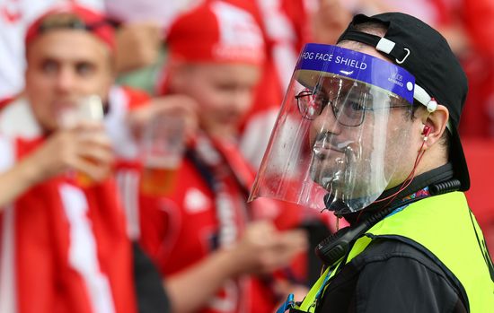 Steward Protective Face Shield Before Uefa Editorial Stock Photo ...