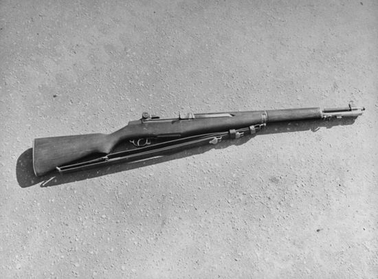 M1 Garand Rifle On Display Fort Editorial Stock Photo - Stock Image ...