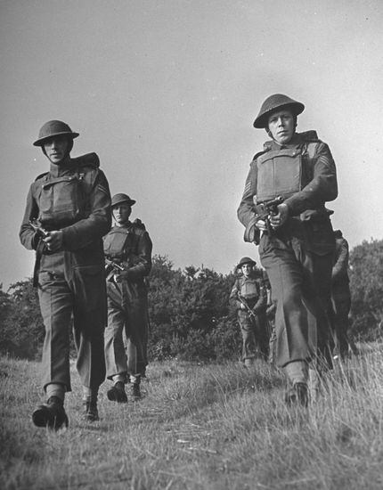 Scots Guards Performing Exercise American Thompson Editorial Stock ...