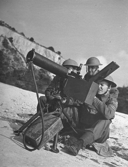 Home Guard Officers Taking Instructions Browning Editorial Stock Photo ...