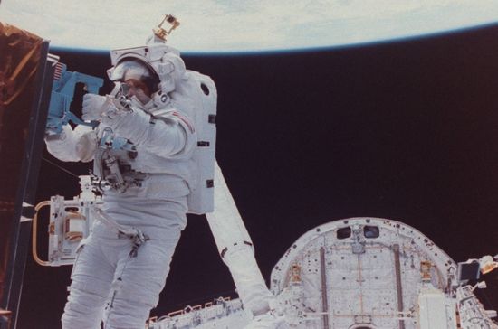 Astronaut James D Van Hoften Using Editorial Stock Photo - Stock Image ...