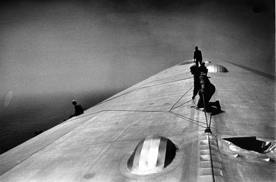 Maintenance Crewmen Repairing Graf Zeppelin Over Editorial Stock Photo ...