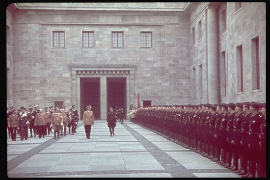 Soldiers Marching Hitlers Ceremony While He Editorial Stock Photo ...