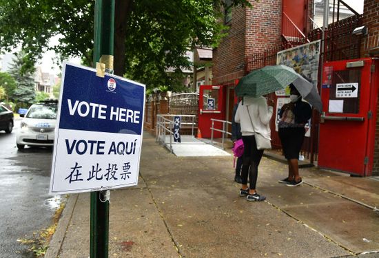 People Stand Outside Voting Site Flatbush Editorial Stock Photo - Stock ...