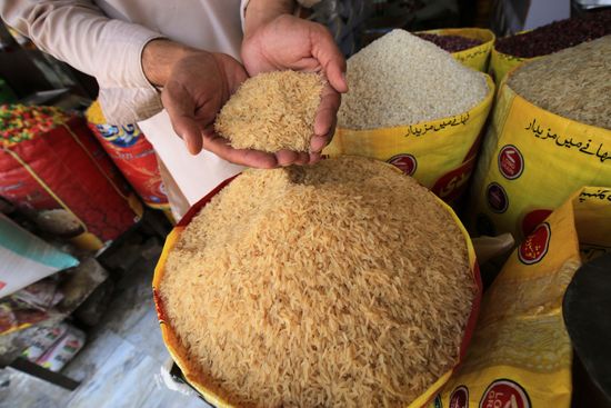 Trader Sells Rice Market Peshawar Pakistan Editorial Stock Photo ...