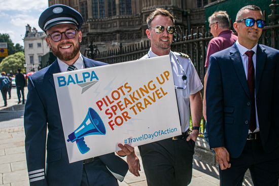 Airline Pilots Protest Westminster Today During Editorial Stock Photo ...