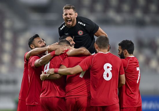 Players Lebanon Celebrate After Scoring Opening Editorial Stock Photo ...