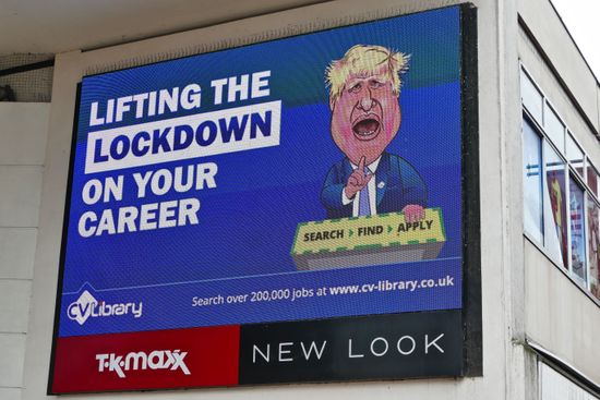 Cartoon Boris Johnson On Library Poster Editorial Stock Photo - Stock ...