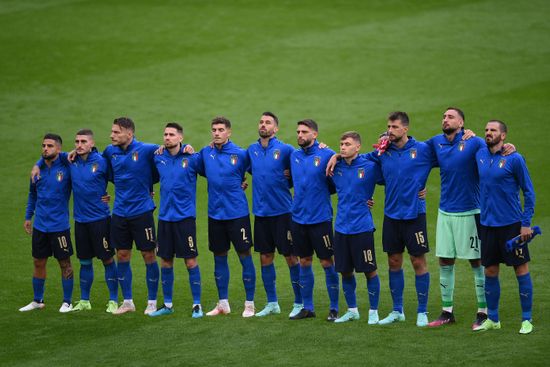 Italys Starting Eleven Lines Before Uefa Editorial Stock Photo - Stock ...