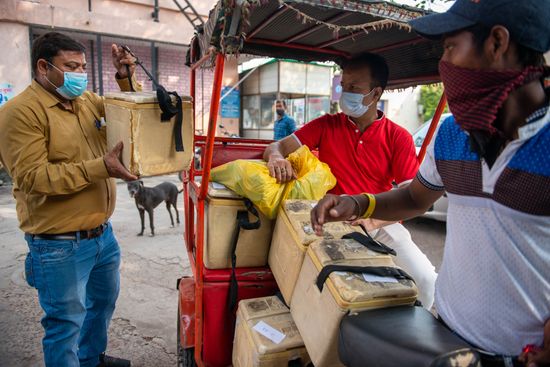 Rickshaw Vaccine Boxes Local Polio Vaccine Editorial Stock Photo ...