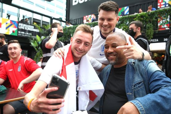 John Barnes Fanzone Fans Watching Euro Editorial Stock Photo - Stock ...