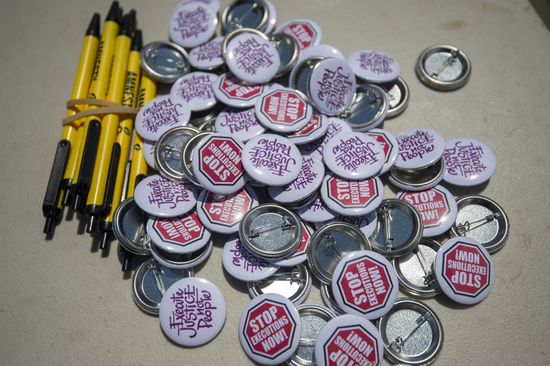 Antideath Penalty Pins Seen On Table Editorial Stock Photo - Stock ...