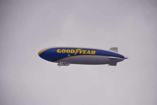 Goodyear Blimp Seen Sky Over Central Editorial Stock Photo - Stock ...