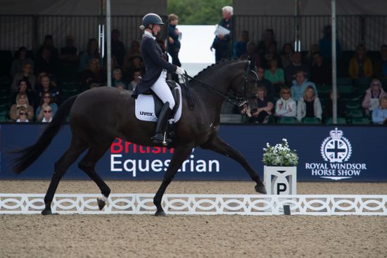 Laura Tomlinson Rides Black Mare Dsp Editorial Stock Photo - Stock ...