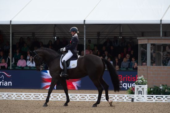 Laura Tomlinson Rides Black Mare Dsp Editorial Stock Photo - Stock ...