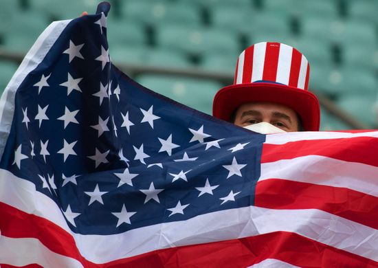 Team Usa Rugby Fan American Flag Editorial Stock Photo - Stock Image ...