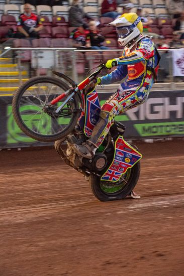Jake Mulford Celebrates Wheelie During National Editorial Stock Photo ...