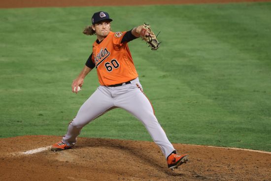 Baltimore Orioles Relief Pitcher Isaac Mattson Editorial Stock Photo ...