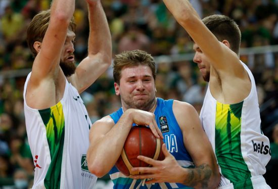 Domantas Sabonis L Rokas Jakubaitis Lithuania Editorial Stock Photo ...