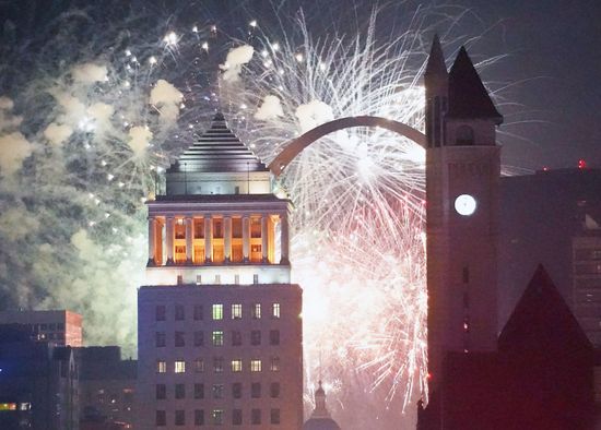 Fireworks Light Civil Courts Building Gateway Editorial Stock Photo ...