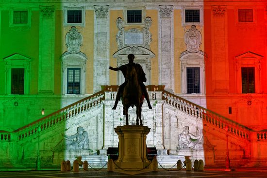 Piazza Del Campidoglio Rome Italy On Editorial Stock Photo - Stock ...