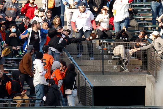 Fan Tries Reach Over Railing Catch Editorial Stock Photo - Stock Image ...