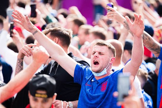 England Fans Supporters Celebrate Sing On Editorial Stock Photo - Stock ...
