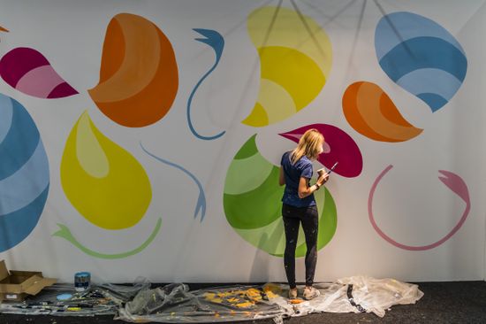 Artist Ellie Tate Making Her Final Editorial Stock Photo - Stock Image ...