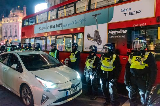 Riot Police Protect Bus After England Editorial Stock Photo - Stock ...