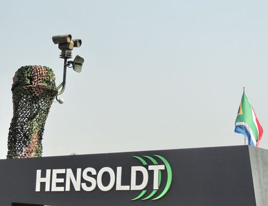 Surveillance Cameras Seen Above Hensoldt Stand Editorial Stock Photo ...