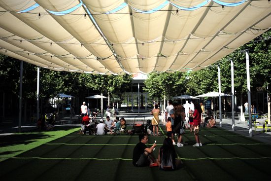 People Rest Shade San Ramon San Editorial Stock Photo - Stock Image ...