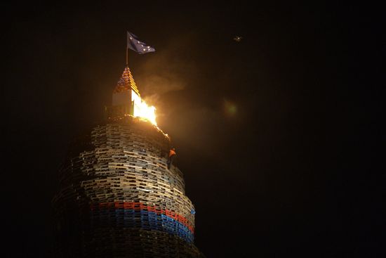 Large Bonfire Lit During Eleventh Night Editorial Stock Photo - Stock ...