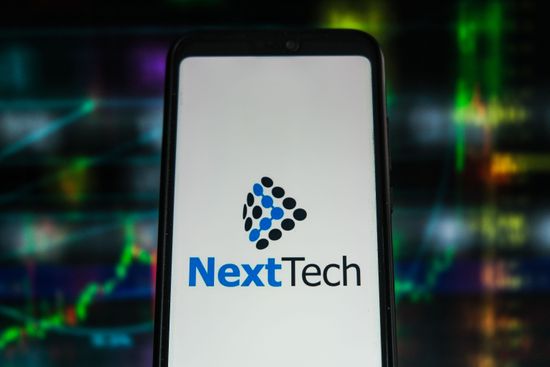 This Photo Illustration Nexttech Logo Seen Editorial Stock Photo ...