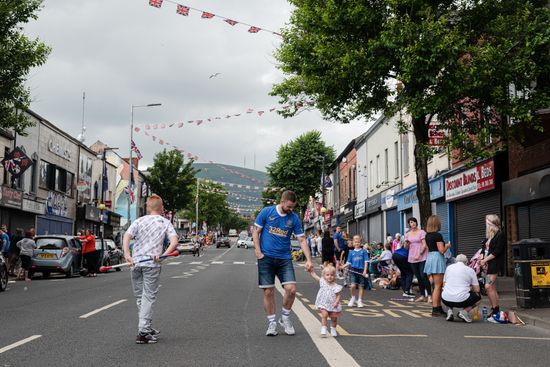 Spectators Gather On Shankill Road July Editorial Stock Photo - Stock ...