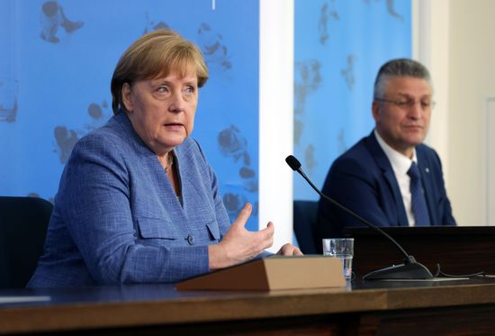 German Chancellor Angela Merkel L Robert Editorial Stock Photo - Stock ...