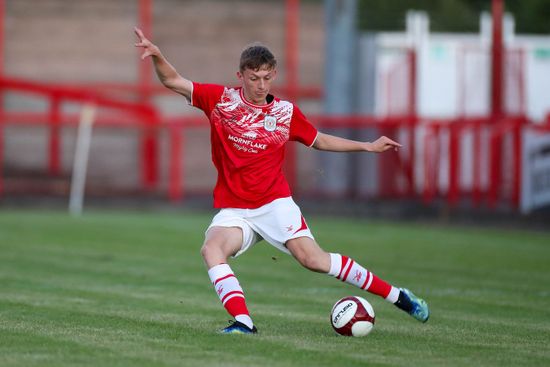 Crewe Alexandra Midfielder Charlie Finney Crosses Editorial Stock Photo ...