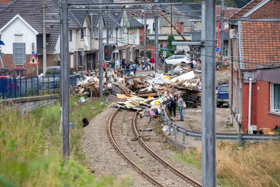 Illustration Shows Washed Out Railway Tracks Editorial Stock Photo ...