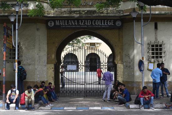 Students Waiting Outside Examination Centre Appear Editorial Stock ...