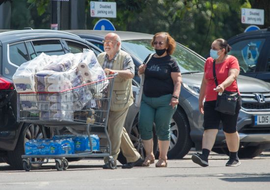 Shoppers Full Trolleys Costco Chingford North Editorial Stock Photo ...