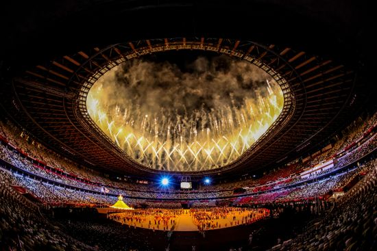 Illustration Shows Fireworks End Opening Ceremony Editorial Stock Photo ...